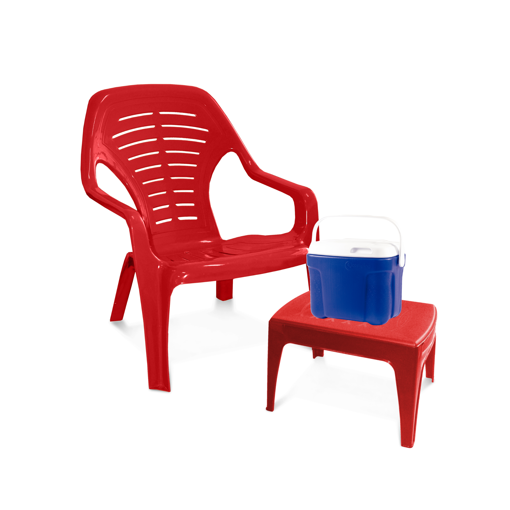 Combo Playero (2 Sillas Monarca + Mesa Centro + Nevera 8lt)